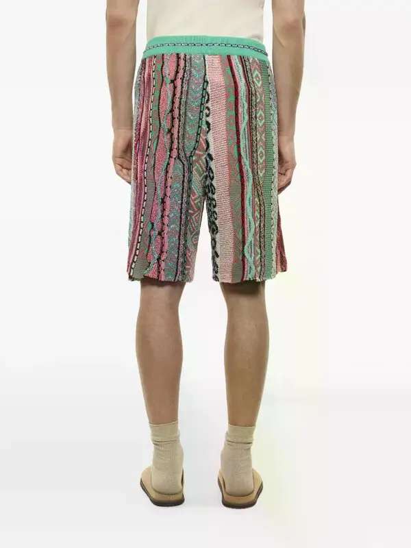 LANEUS Knitted Patterned Shorts