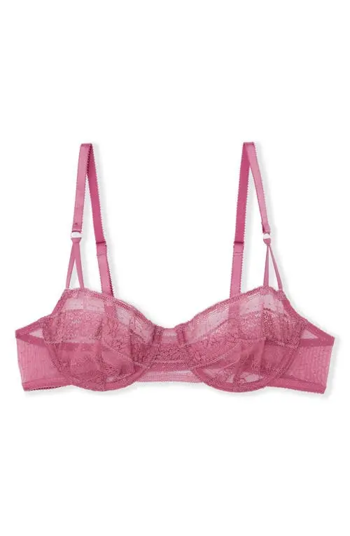 ETAM Exception N°9 Embroidered Underwire Balconette Bra - Blush
