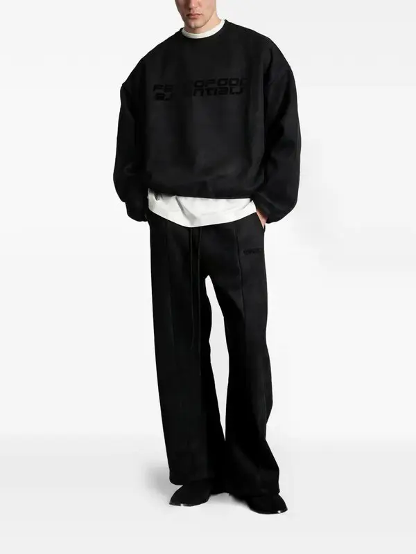 Fear Of God Logo-print Long-sleeve Sweatshirt - Black