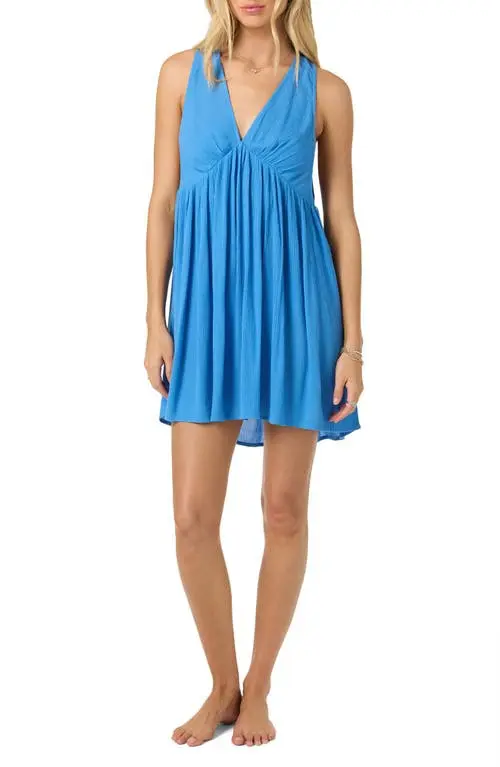 O'Neill Saltwater Solids Teddy Cover-up Minidress - Blue