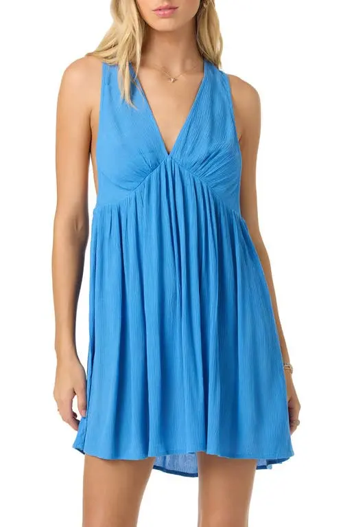 O'Neill Saltwater Solids Teddy Cover-up Minidress - Blue