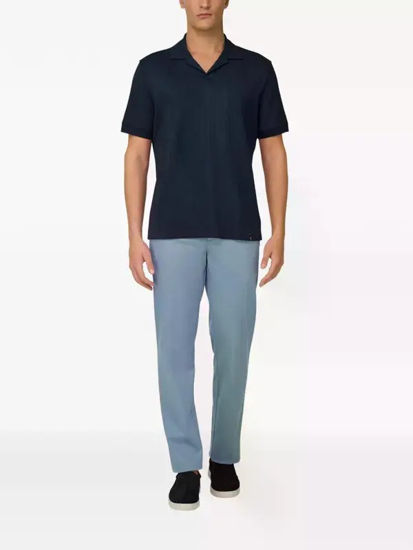 Boggi Milano Pima Cotton Jacquard Polo Shirt