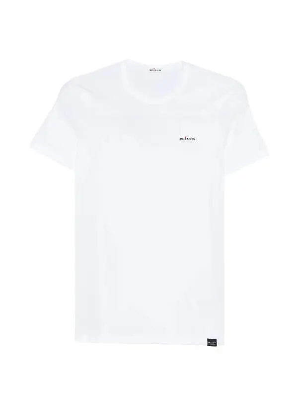 Kiton Logo-embroidered T-shirt - White