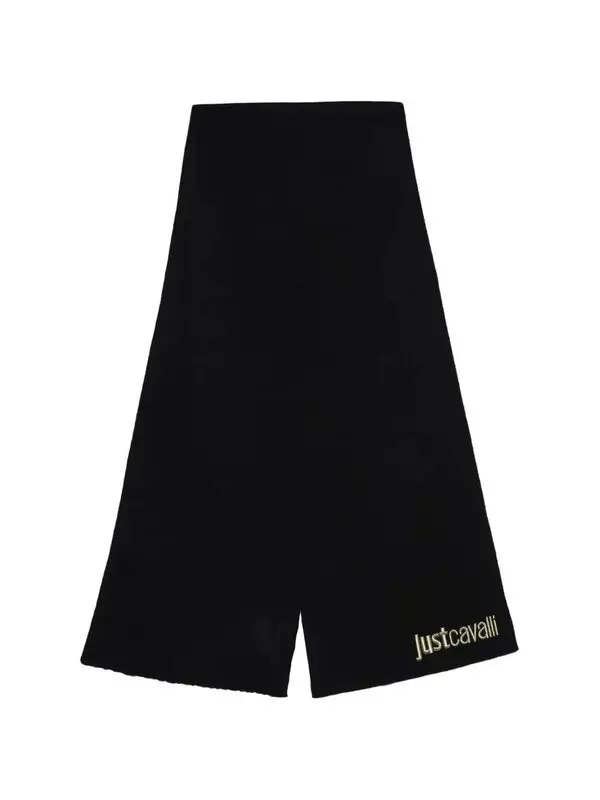 Just Cavalli Embroidered Scarf - Black