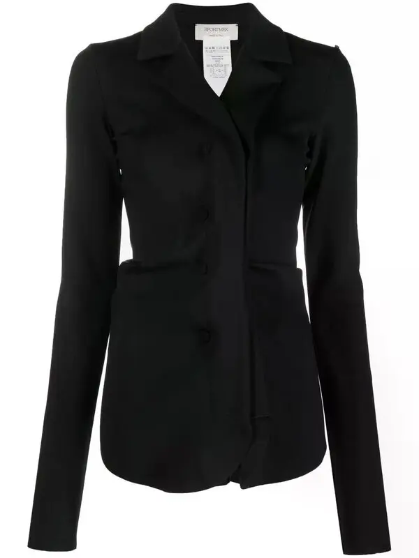Sportmax Button-fastening Detail Jacket - Black
