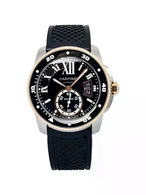 CARTIER Calibre Diver Roman Numerals 42mm Watch - Black