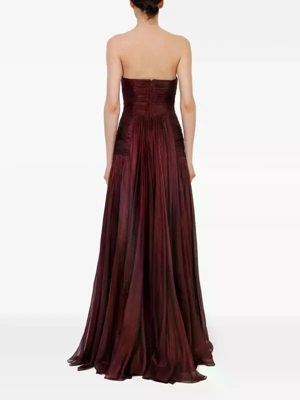 IRIS SERBAN Yuliel Strapless Maxi Dress - Red