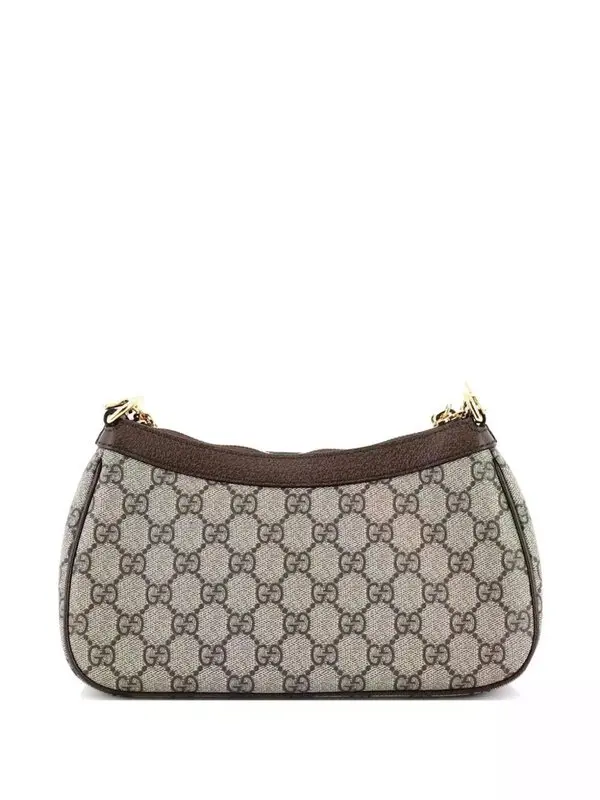 Gucci Ophidia Charm Shoulder Bag Gg Coated Canvas Small - Brown