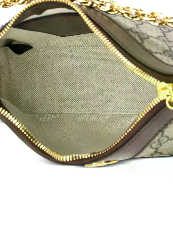 Gucci Ophidia Charm Shoulder Bag Gg Coated Canvas Small - Brown