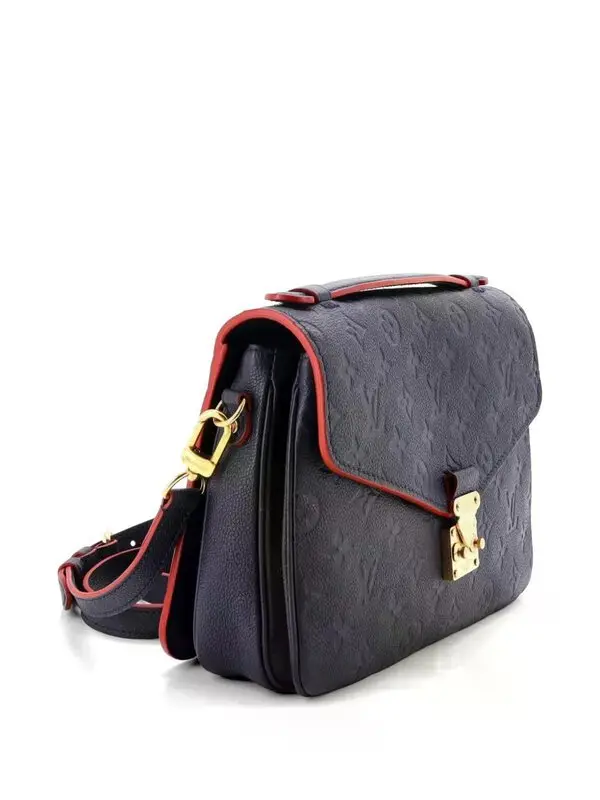 LOUIS VUITTON Pochette Metis Monogram Empreinte Leather Crossbody Bag - Blue