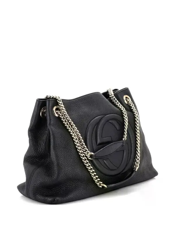 Gucci Soho Chain Strap Leather Medium Shoulder Bag - Black