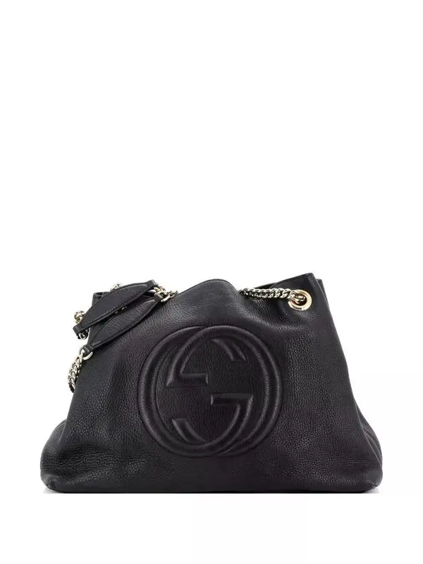 Gucci Soho Chain Strap Leather Medium Shoulder Bag - Black