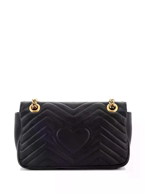 Gucci Gg Marmont Flap Medium Shoulder Bag - Black