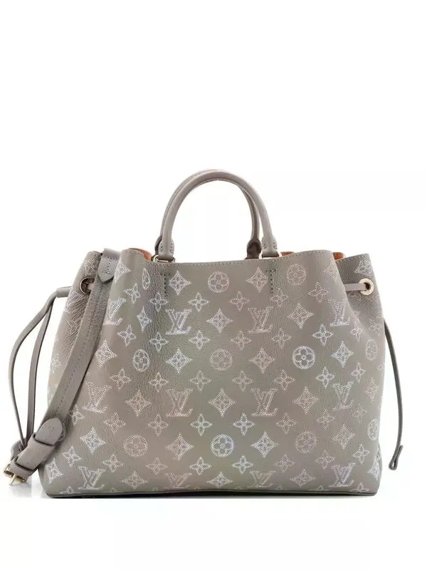 LOUIS VUITTON Bella Mahina Leather Tote Bag - Grey