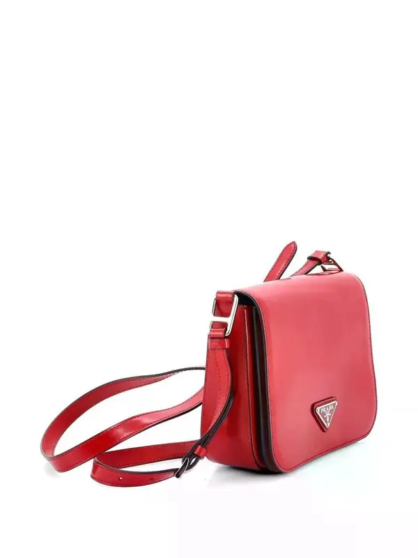 Prada Full Flap Spazzolato Leather Small Shoulder Bag