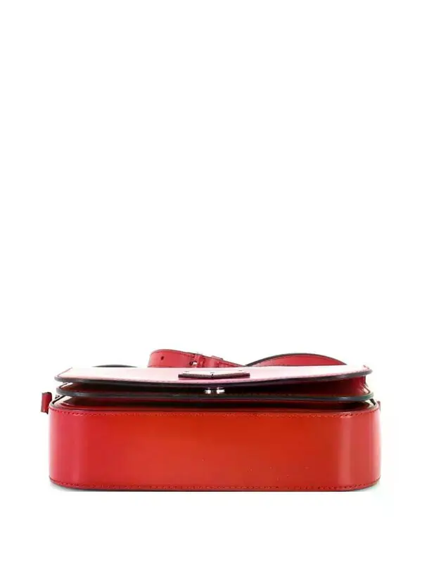 Prada Full Flap Spazzolato Leather Small Shoulder Bag