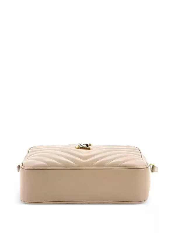 Saint Laurent Lou Camera Bag Matelasse Chevron Leather Crossbody Bag - Neutrals