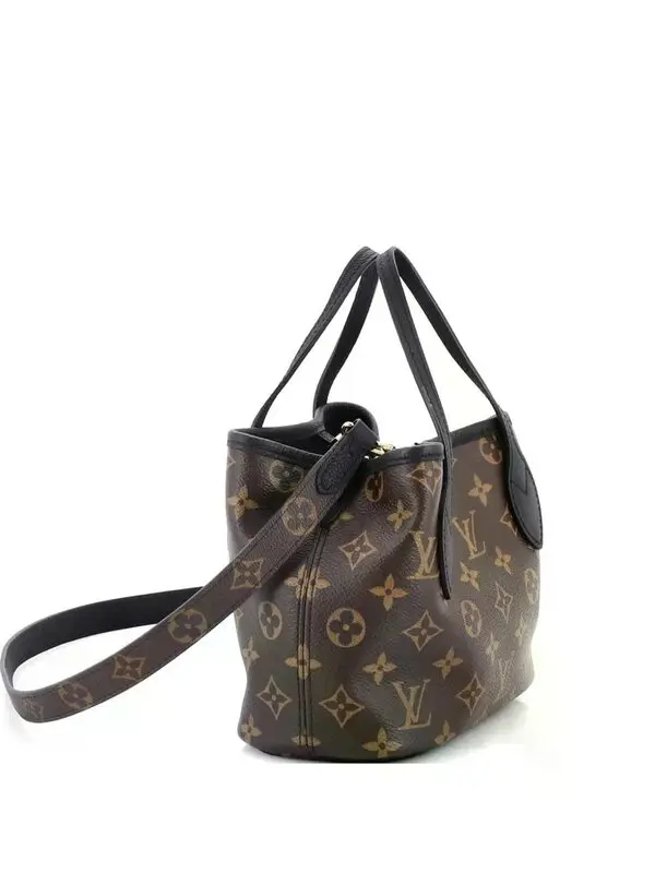LOUIS VUITTON Neverfull Bandouliere Inside Out Monogram Canvas And Leather Bb Tote Bag - Black