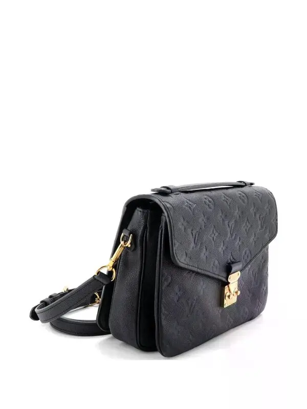LOUIS VUITTON Pochette Metis Monogram Empreinte Leather Crossbody Bag - Black