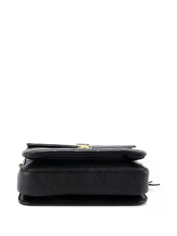 LOUIS VUITTON Pochette Metis Monogram Empreinte Leather Crossbody Bag - Black