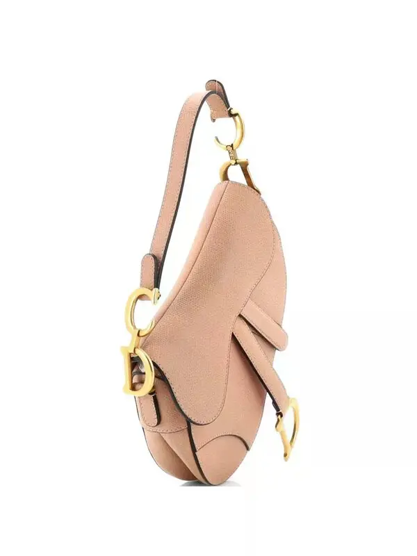 Dior Saddle Handbag Leather Mini Shoulder Bag - Neutrals