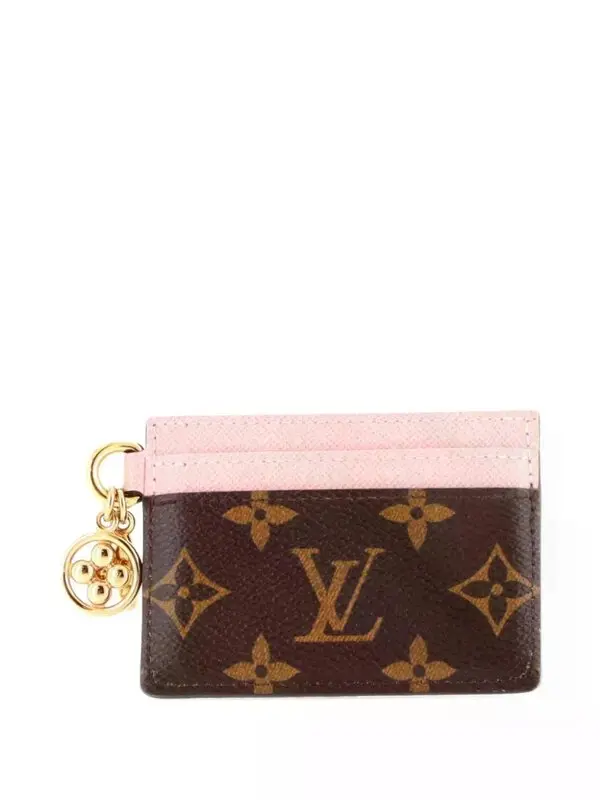 LOUIS VUITTON Charms Monogram Canvas And Leather Card Holder - Pink
