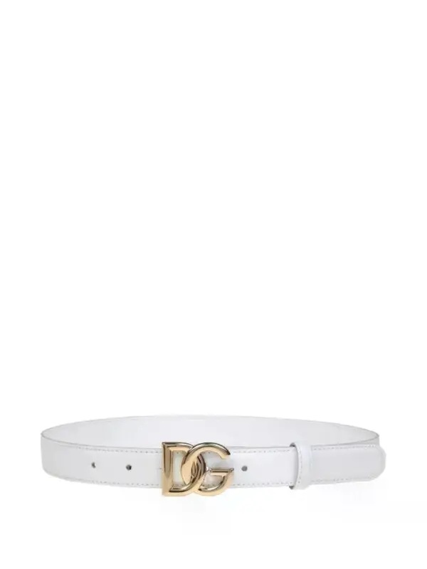 Dolce & Gabbana Logo-buckle Belt - White