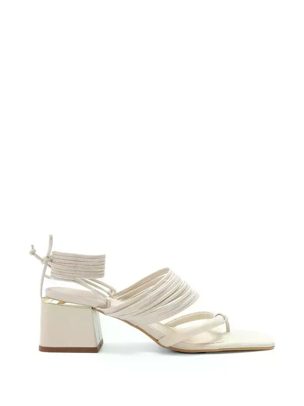 AMIR SLAMA Strappy Tie-leg Sandals - White