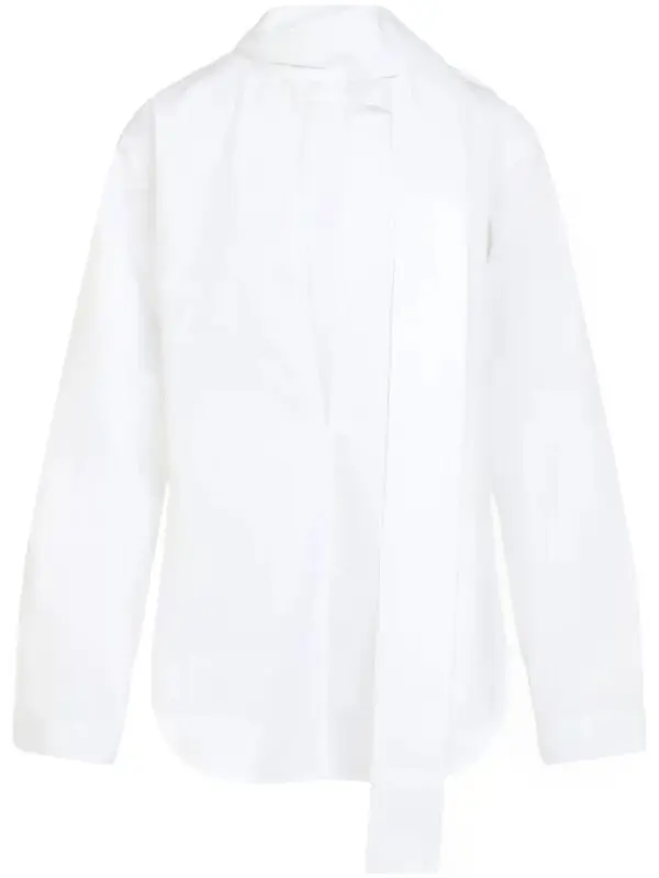 Alaïa Scarf-detail Silk Blouse - White