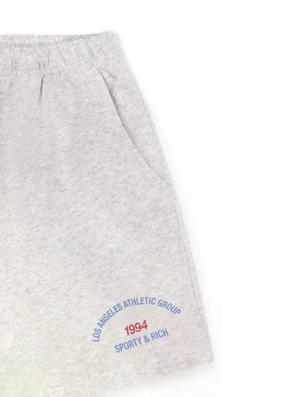 SPORTY & RICH Logo-print Jersey Track Shorts