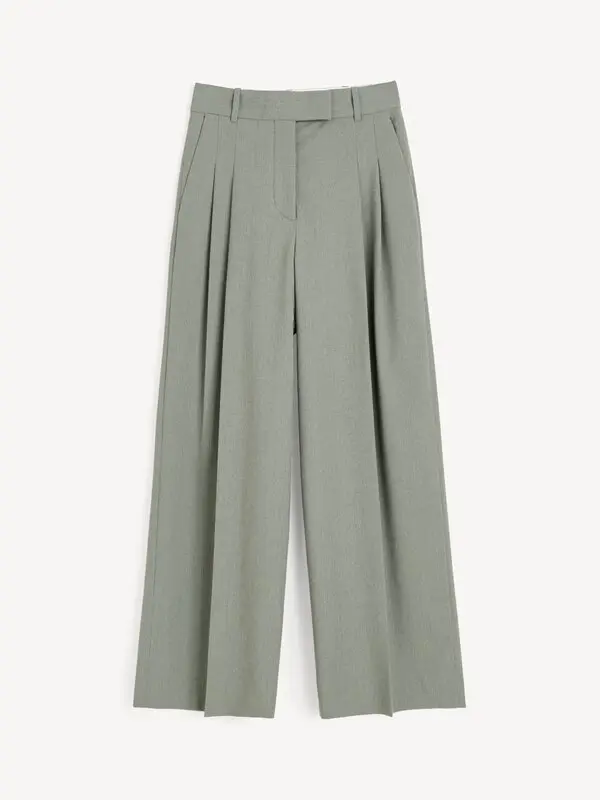 BY MALENE BIRGER Cymbaria High-waist Trousers - Khaki Melange