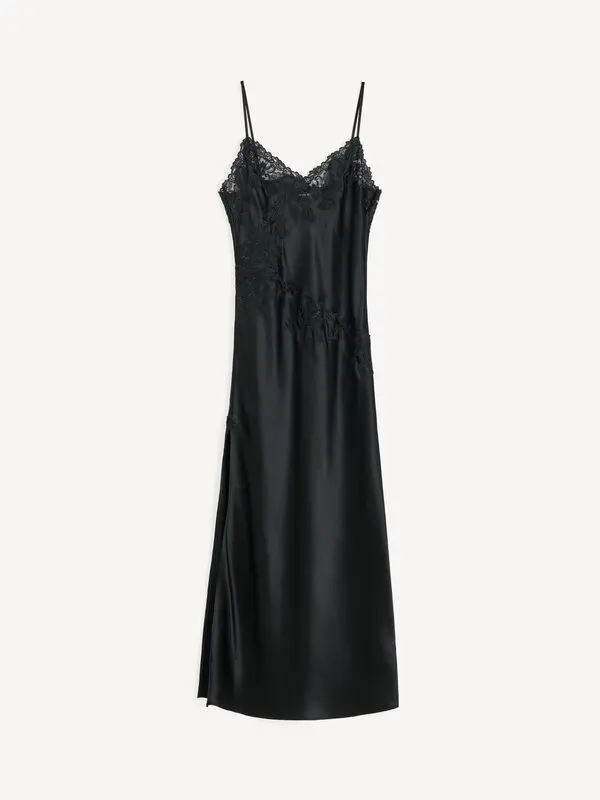 BY MALENE BIRGER Vera Satin Maxi Dress - Black