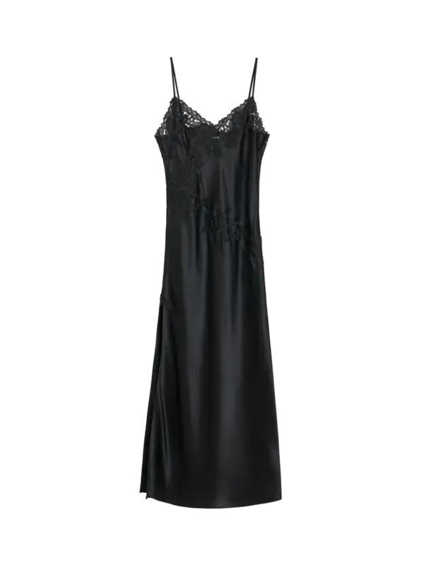 BY MALENE BIRGER Vera Satin Maxi Dress - Black