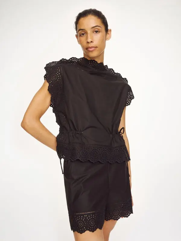 BY MALENE BIRGER Gerda Organic Cotton Top - Black