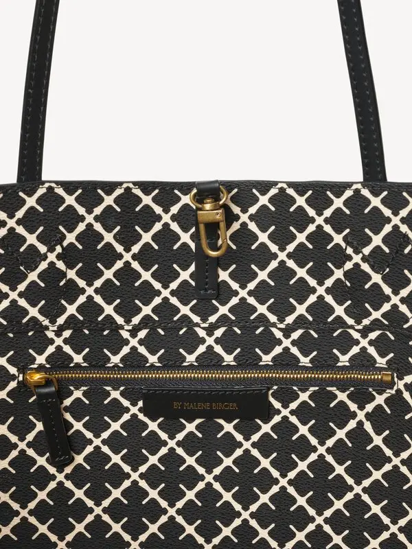 BY MALENE BIRGER Abigail Signature Flower Printed Tote Bag - Black