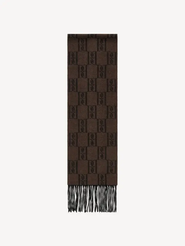 BY MALENE BIRGER Manno Wool Scarf - Dark Mahogany