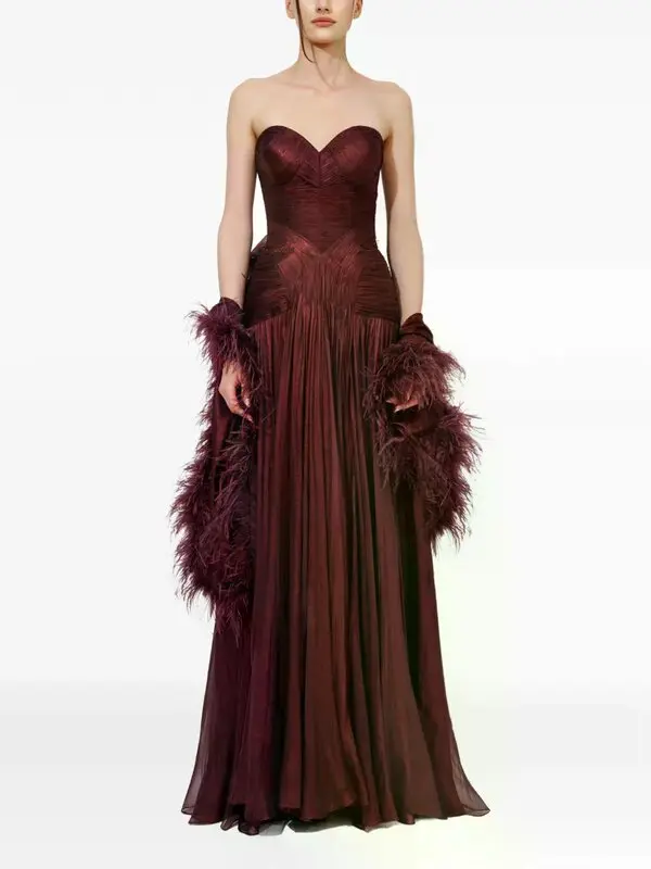 IRIS SERBAN Yuliel Strapless Maxi Dress
