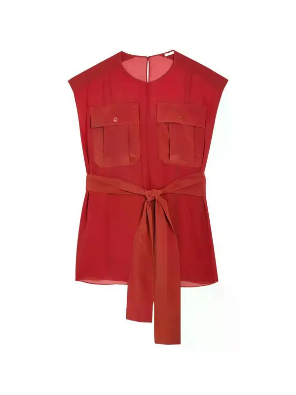 JOSEPH Button Patch-pocket Top