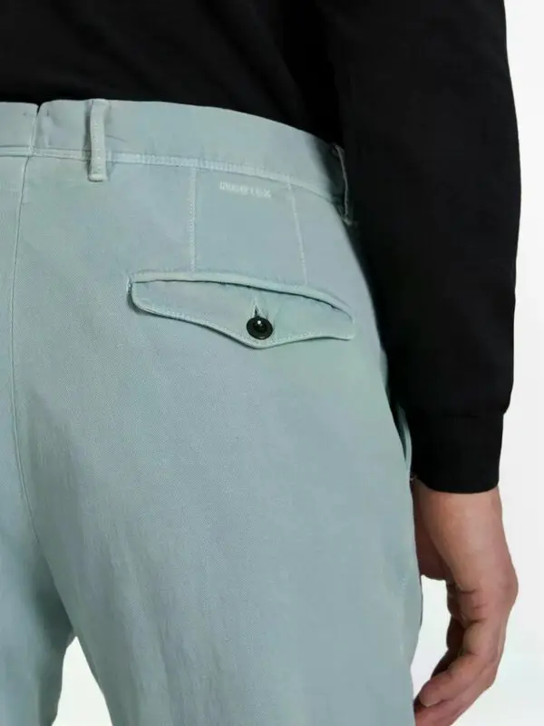 SLOWEAR Tapered Fit Cotton Trousers - Blue