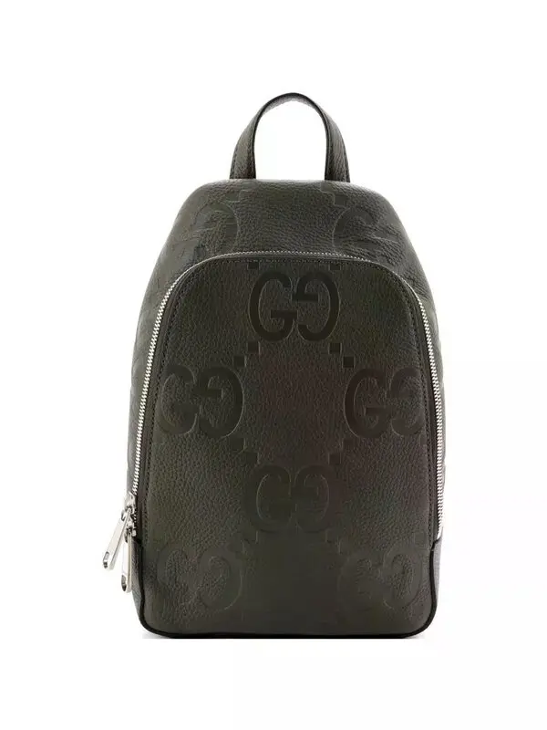 Gucci Sling Bag Jumbo Gg Embossed Leather Crossbody Bag