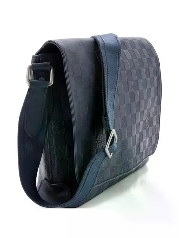 LOUIS VUITTON District Messenger Bag Damier Infini Leather Pm - Blue
