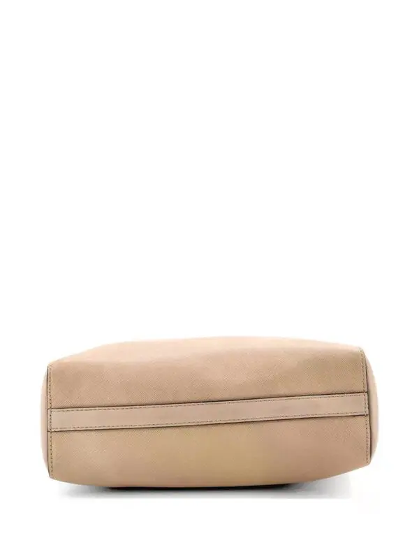 Prada Convertible Open Saffiano Leather Small Tote Bag - Neutrals