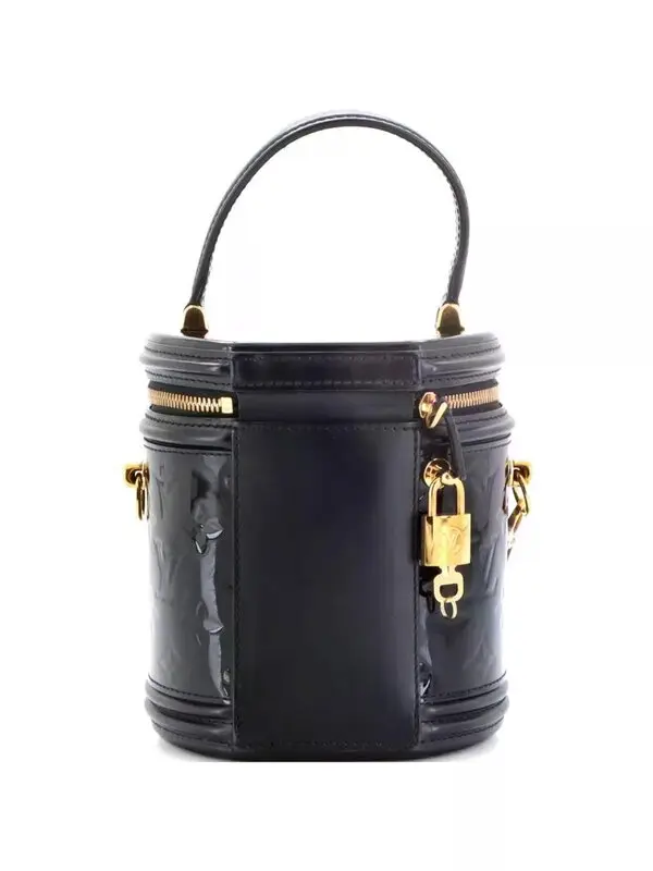 LOUIS VUITTON Cannes Handbag Monogram Vernis - Black