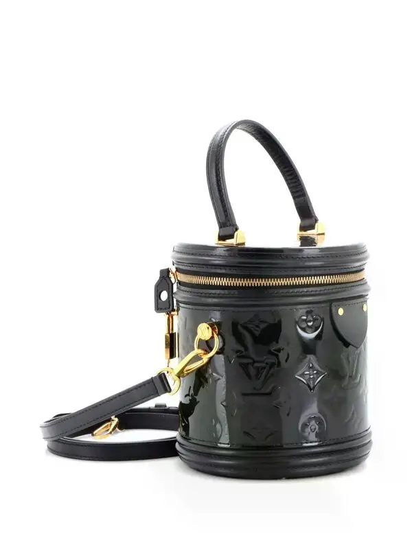 LOUIS VUITTON Cannes Handbag Monogram Vernis - Black