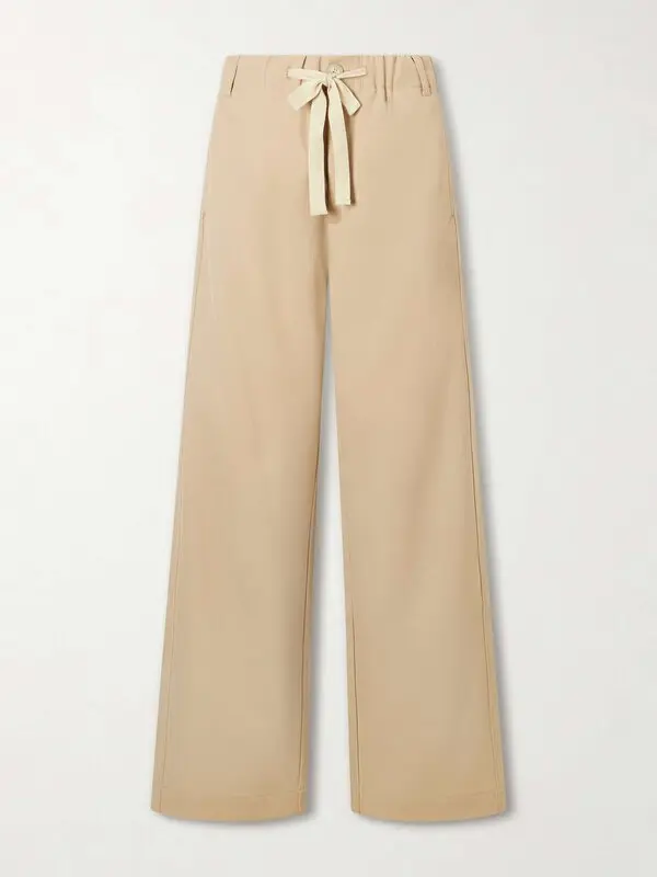 SANDERLAK Twill Wide-leg Pants