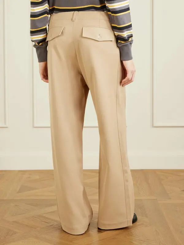 SANDERLAK Twill Wide-leg Pants