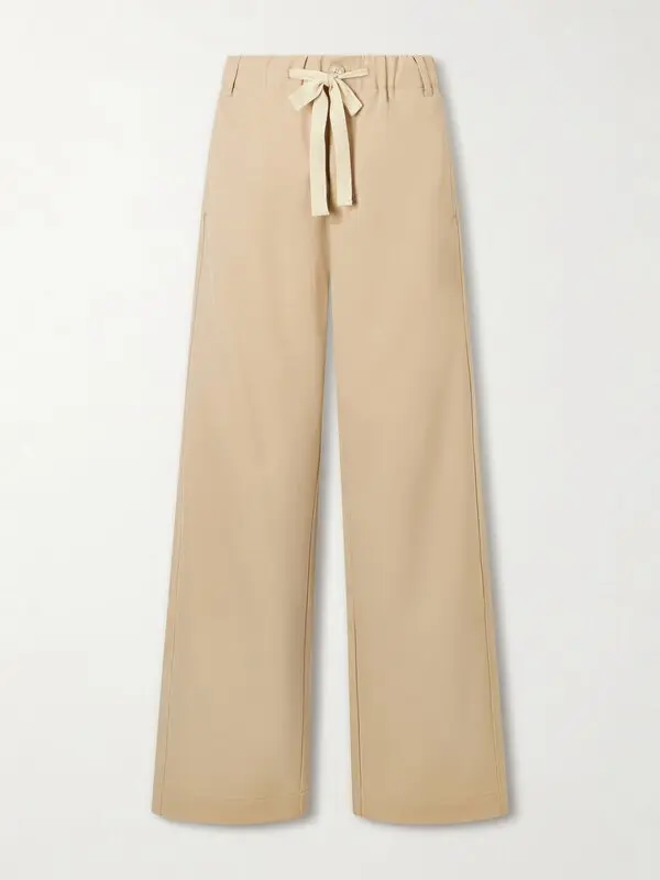 SANDERLAK Twill Wide-leg Pants