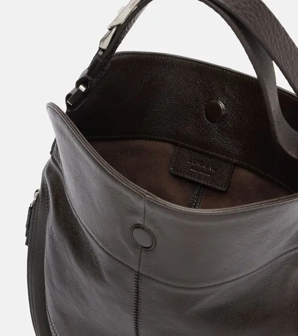 LEMAIRE Quiver Clip Medium Shoulder Bag - Brown