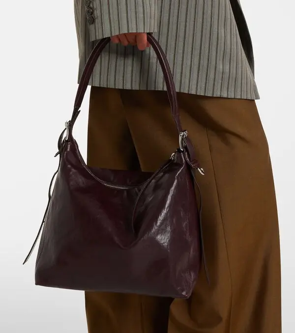 LEMAIRE Small Belted Leather Tote Bag