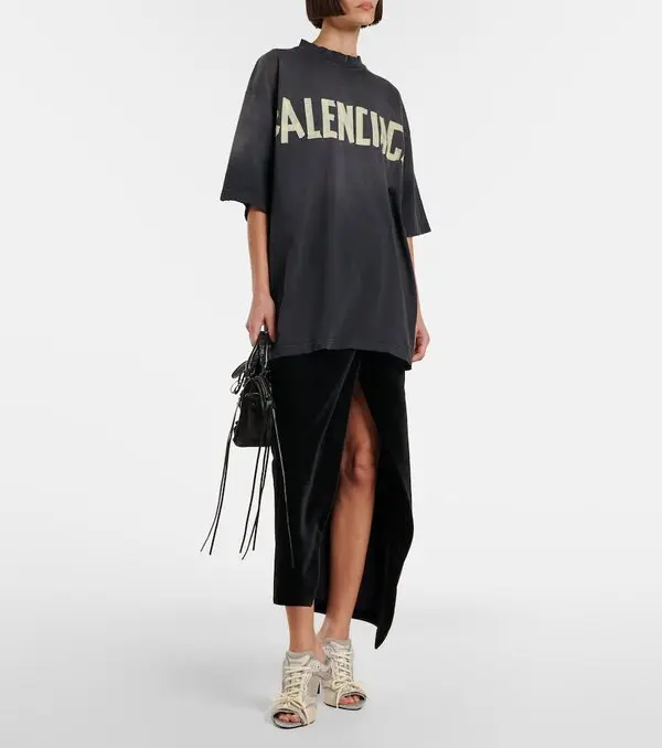 Balenciaga Distressed Leather-trimmed Mules